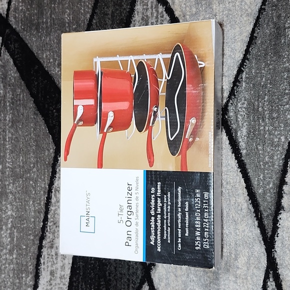 Mainstays | Kitchen | Mainstays Metal White 5tier Pots Pans Rack ...